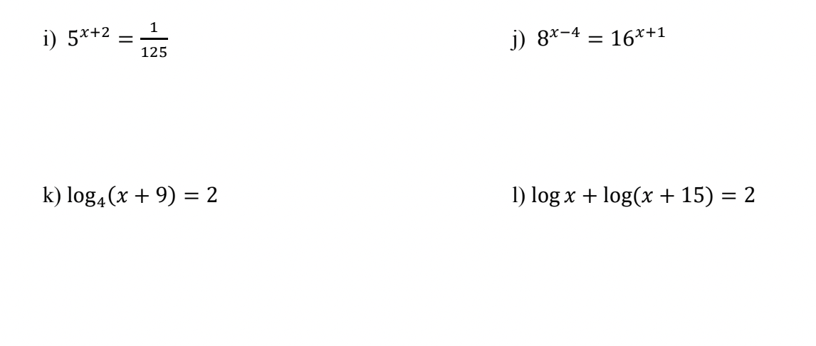 Solved 5x+2=1251 j) 8x−4=16x+1 log4(x+9)=2 1) | Chegg.com