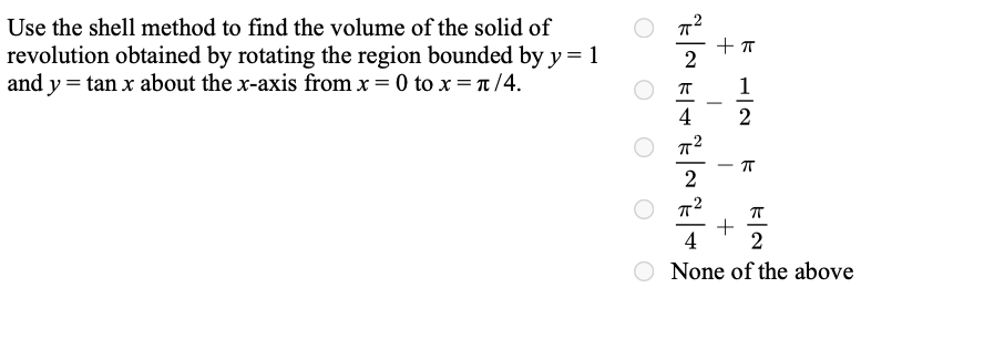 Solved Use the shell method to find the volume of the solid | Chegg.com