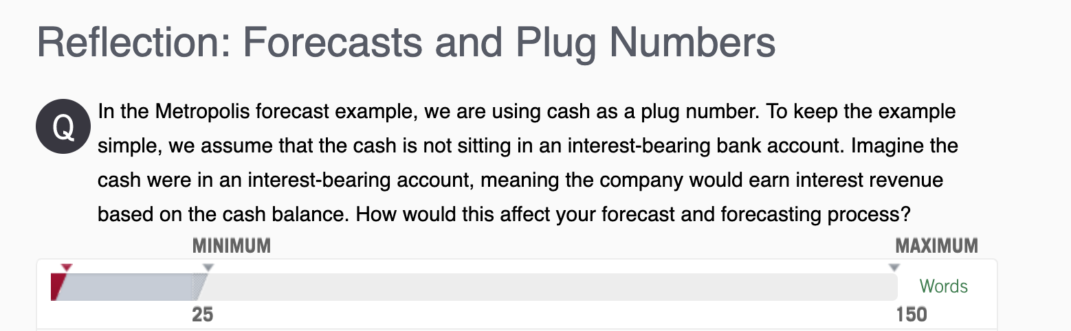 Solved Reflection: Forecasts and Plug Numbers In the | Chegg.com