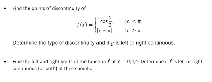 Solved - Find the points of discontinuity of | Chegg.com