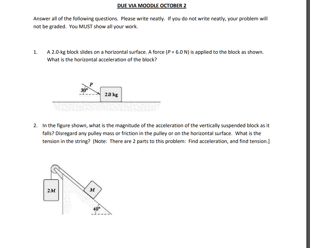 Solved Answer all of the following questions. Please write | Chegg.com