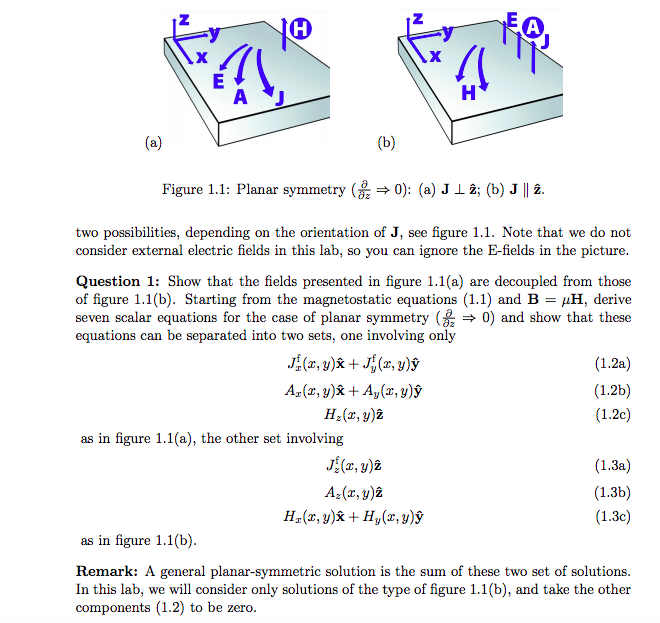The basic equations of magnetostatics are (with J f | Chegg.com