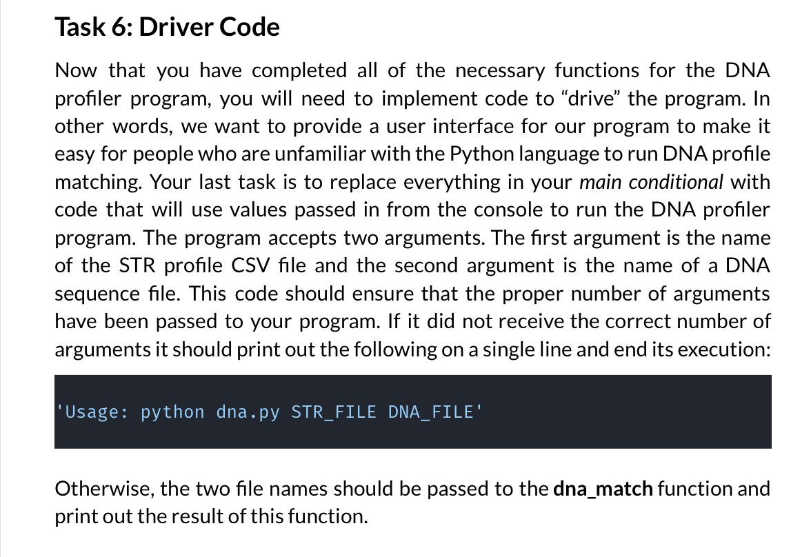 Solved Task 3: Longest STR Repeat Counts This task requires | Chegg.com Solved Task 3: Longest STR Repeat Counts This task requires | Chegg.com