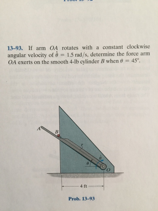 Solved If arm OA rotates with a constant clockwise angular | Chegg.com