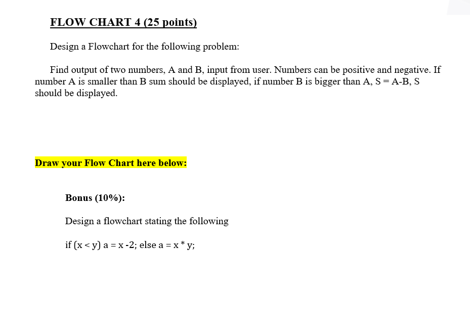 Solved 4. Experimental Work Draw the flow charts given | Chegg.com
