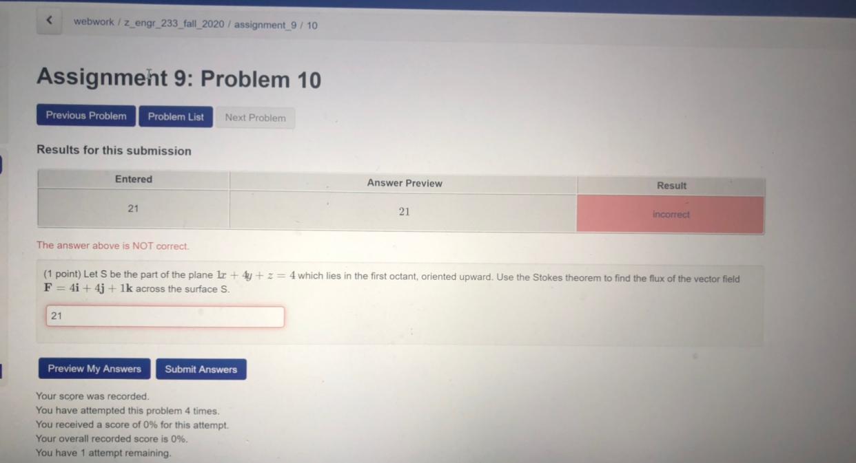 Solved webwork I z_engr_233_fall_2020 / assignment_9 / 10 | Chegg.com