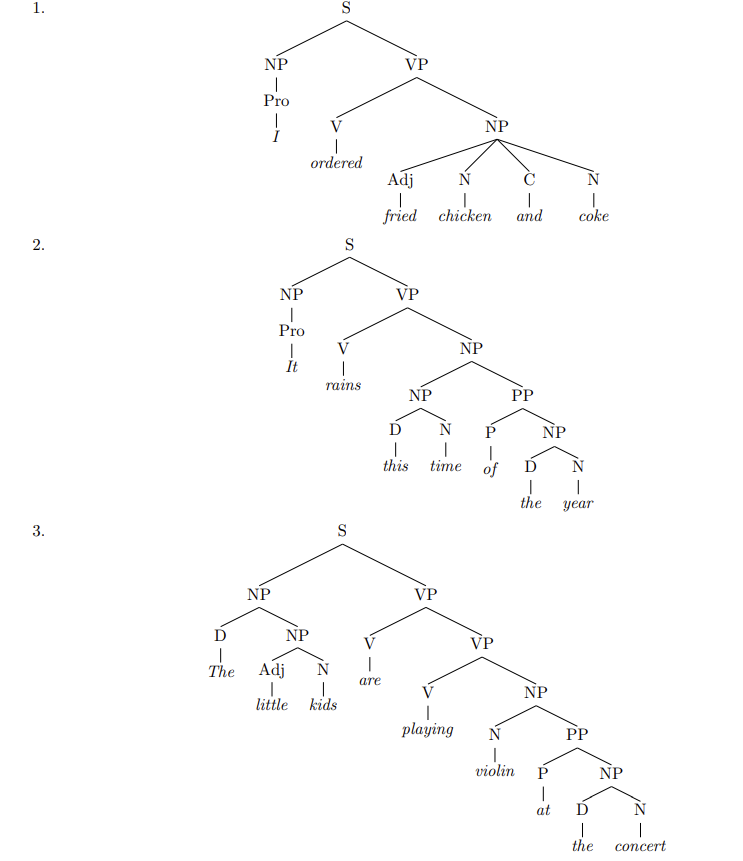 3. Constituency Parsing (12 points) Consider the | Chegg.com