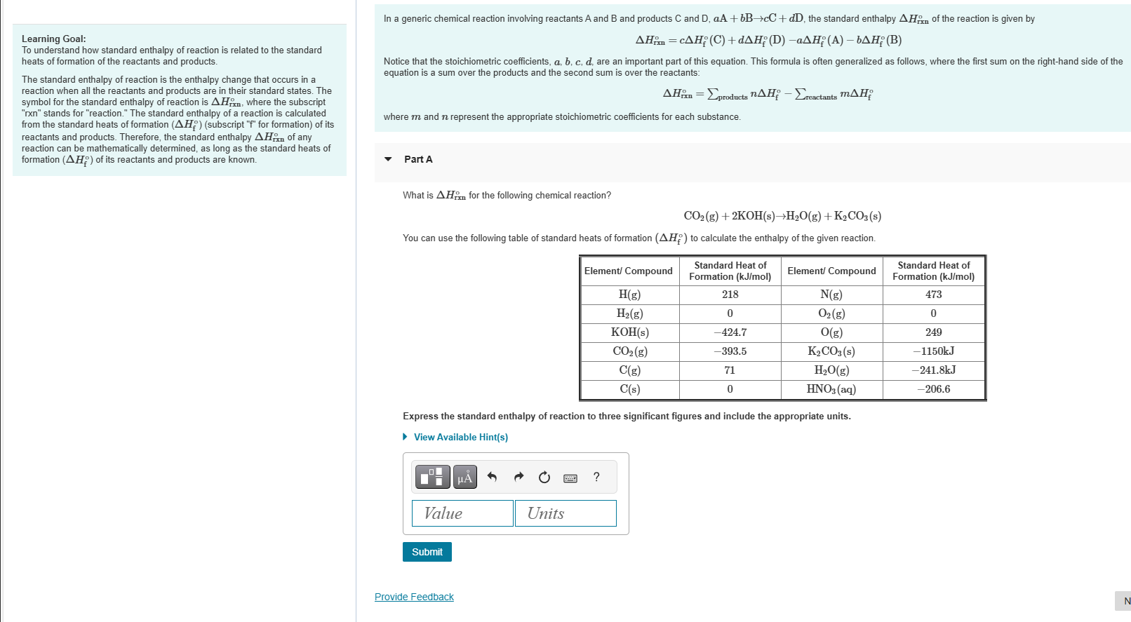 Solved In ﻿a generic chemical reaction involving reactants A | Chegg.com