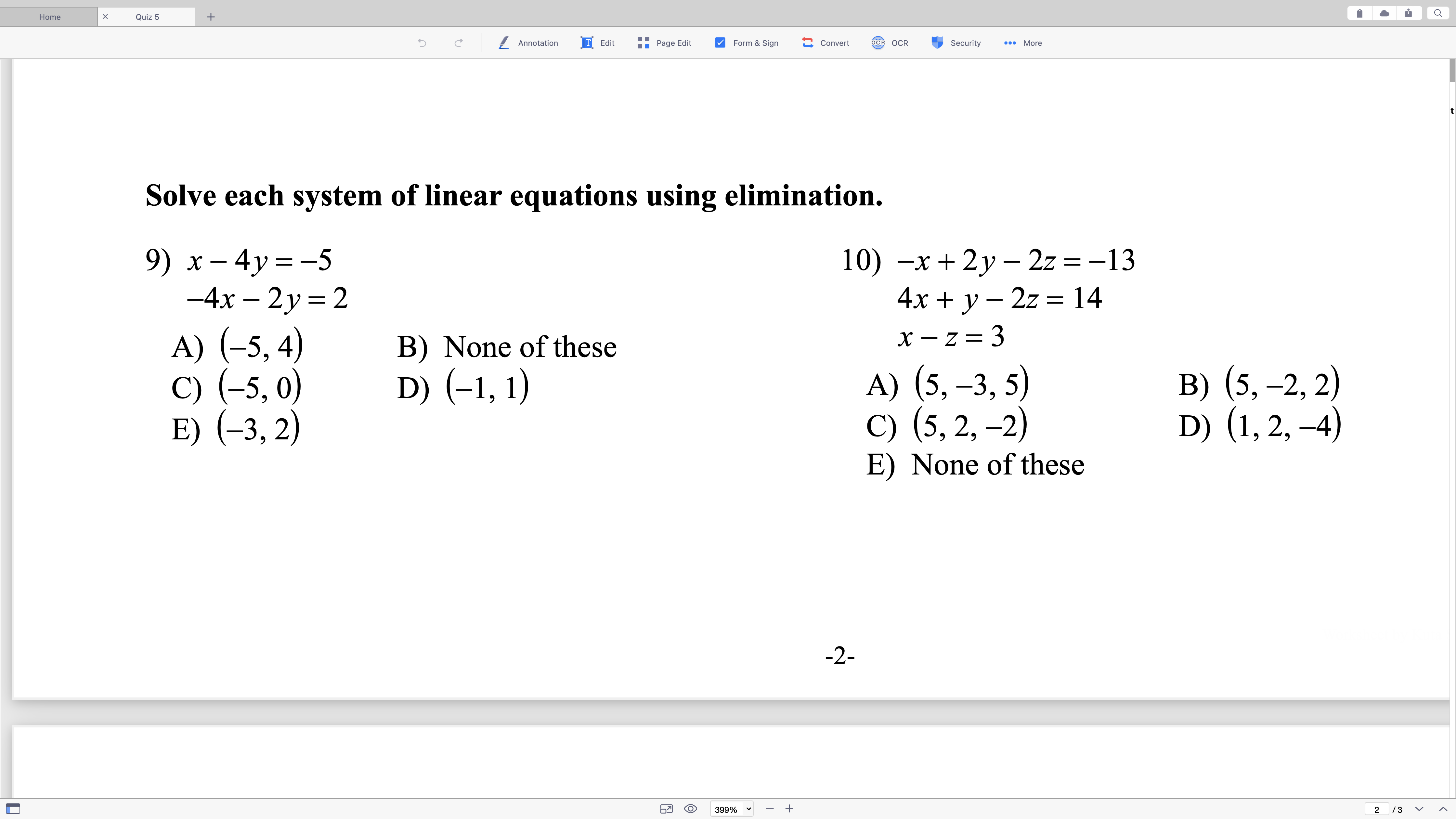 Solved Solve each system of linear equations using | Chegg.com