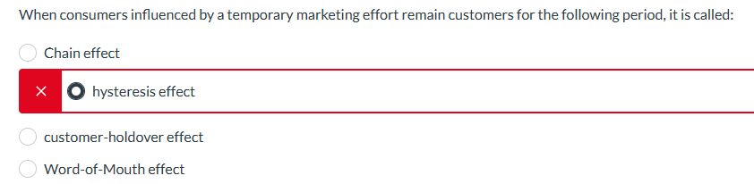 Solved When consumers influenced by a temporary marketing | Chegg.com