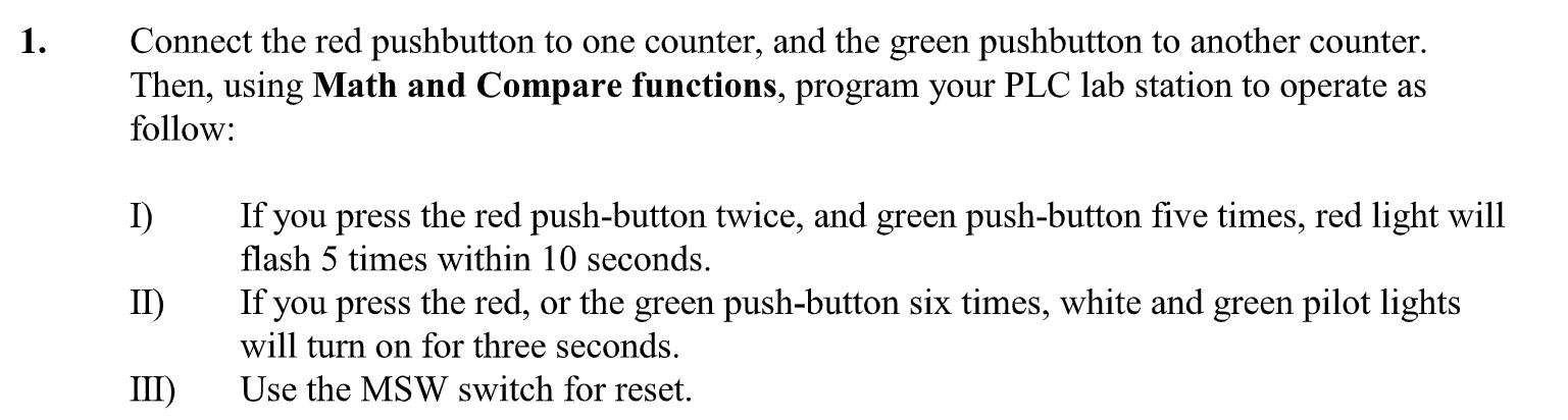 Solved 1 Assign The Input And Output Terminal 2 Plc 