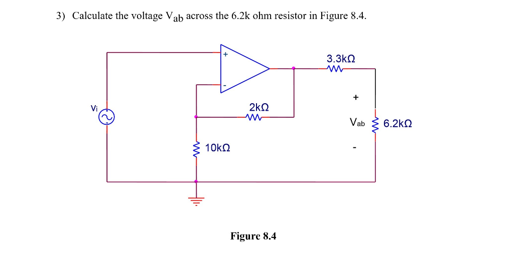 Solved 3) Calculate the voltage Vab across the 6.2k ohm | Chegg.com