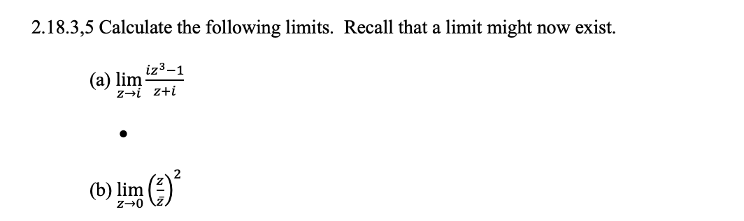 Solved 2.18.3,5 Calculate the following limits. Recall that | Chegg.com