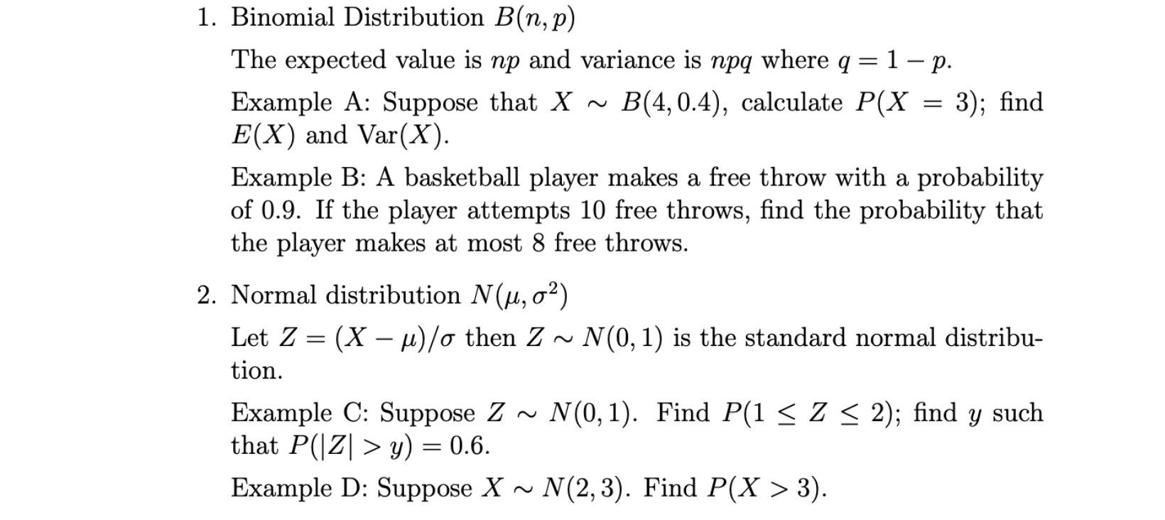 Solved = 1. Binomial Distribution B(np) The expected value | Chegg.com