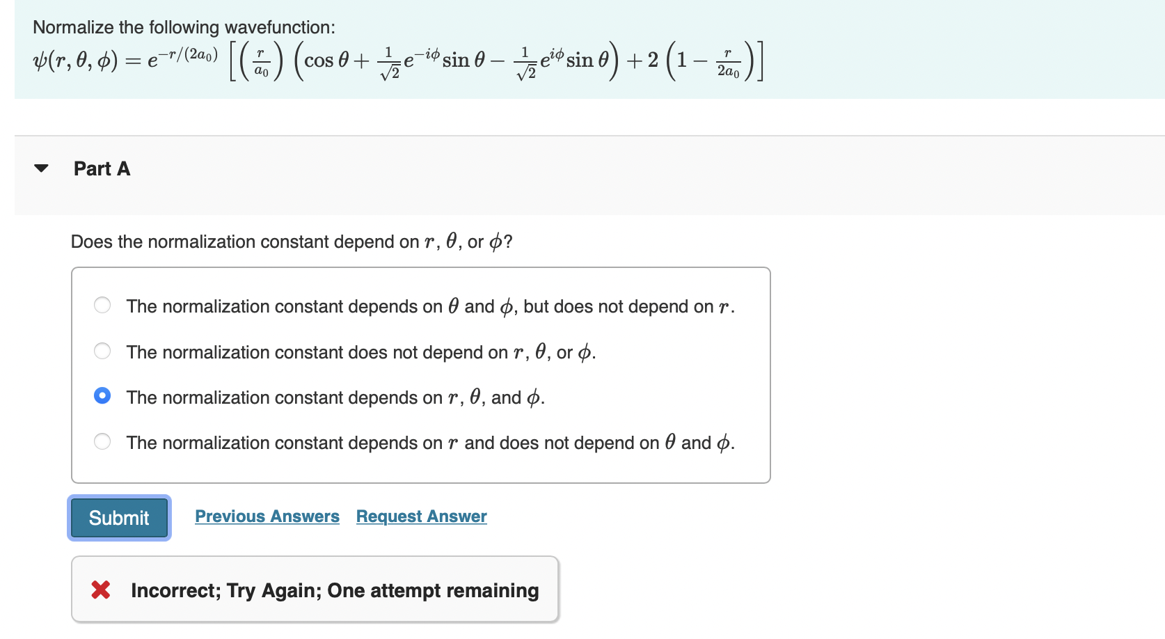 Solved Determine the normalization constant AA. Express your | Chegg.com