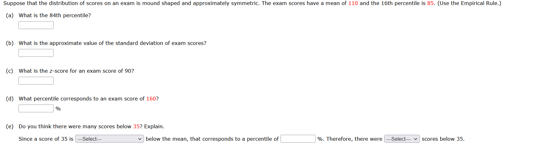 Solved (a) What is the 84 th percentile? (b) What is the | Chegg.com