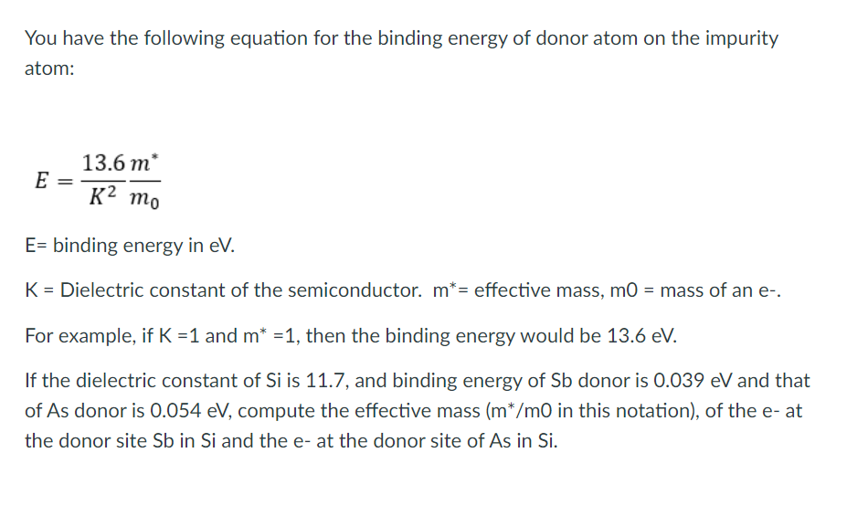 Solved You have the following equation for the binding | Chegg.com