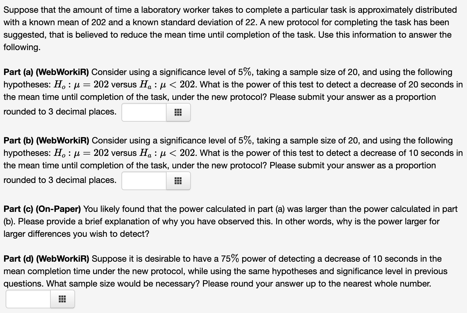 Solved Suppose that the amount of time a laboratory worker | Chegg.com