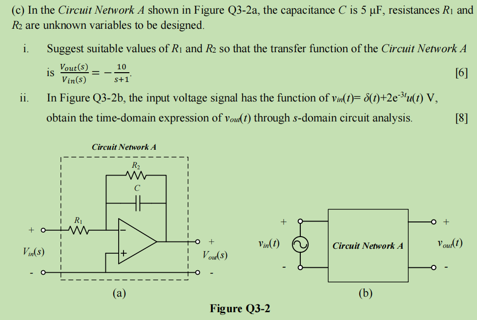 [Solved]: Thanks!! (c) In the Circuit Network A shown in Fi