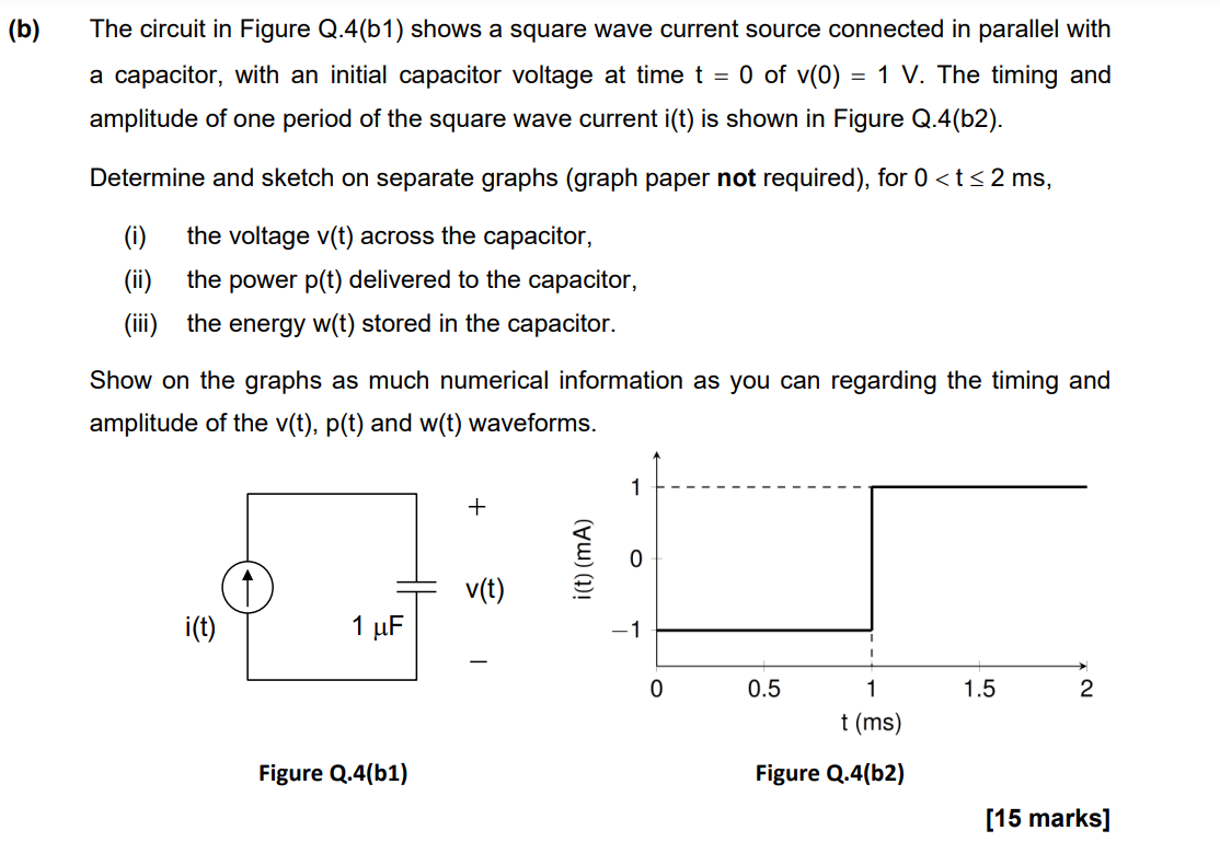 Solved (b) ﻿The circuit in Figure Q.4(b1) ﻿shows a square | Chegg.com