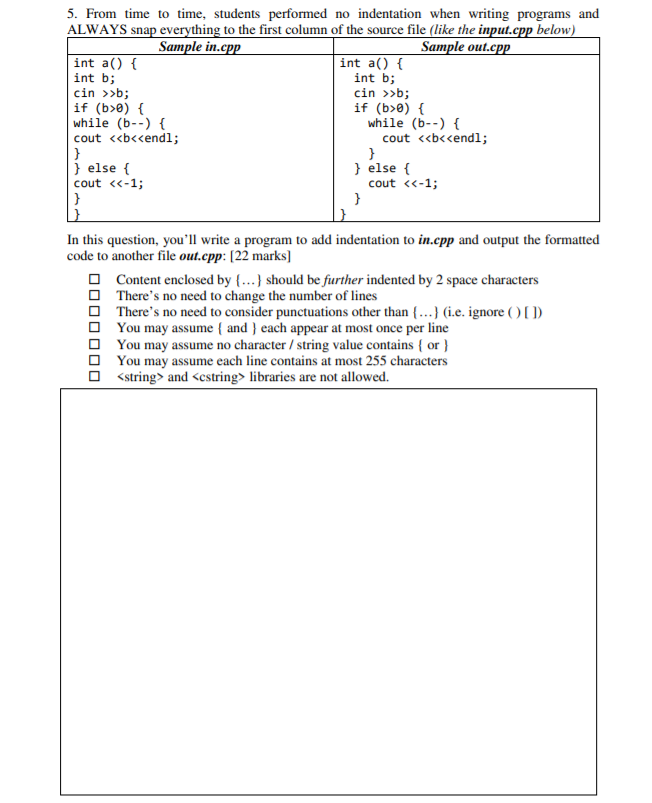 Solved 5. From time to time, students performed no | Chegg.com