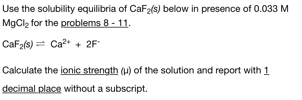 Solved Use the solubility equilibria of CaF2( s) below in | Chegg.com