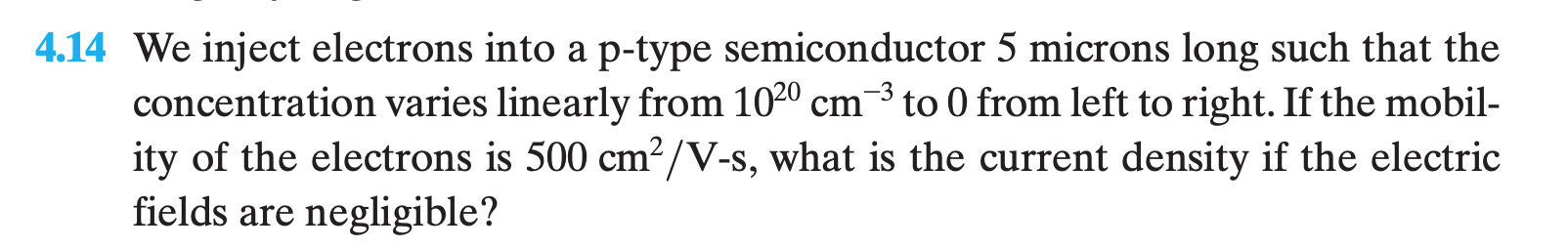 Solved 14 We inject electrons into a p-type semiconductor 5 | Chegg.com