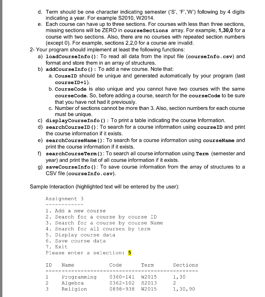 Solved Write a C program that uses string processing | Chegg.com