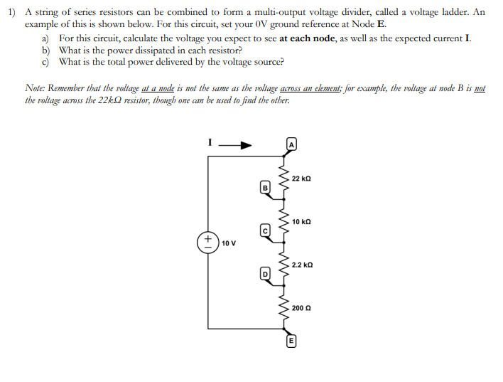 Solved 1) A string of series resistors can be combined to | Chegg.com