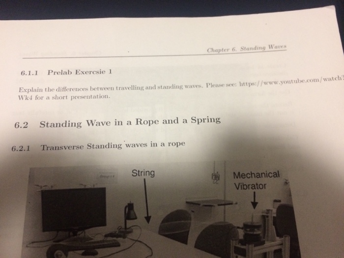 Solved Chapter 6. Standing Waves 6.1.1 Prelab Exercsie 1 | Chegg.com