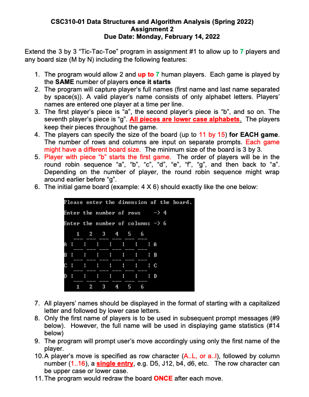 Solved CSC310-01 Data Structures and Algorithm Analysis | Chegg.com