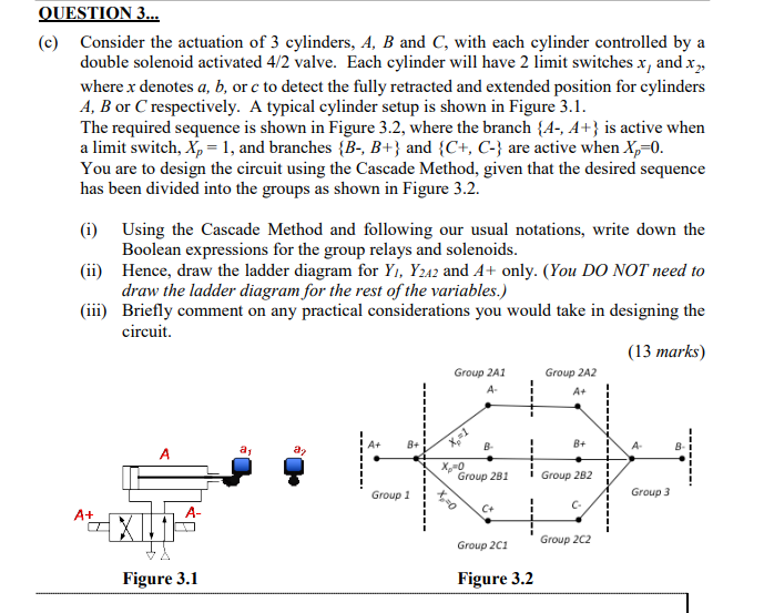 Solved OUESTION 3...(c) ﻿Consider the actuation of 3 | Chegg.com