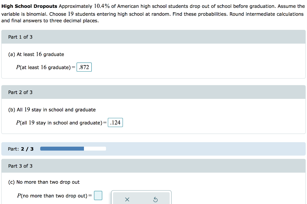 Solved High School Dropouts Approximately 10.4% of American | Chegg.com
