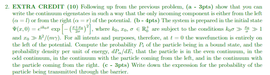 2. EXTRA CREDIT (10) Following up from the previous | Chegg.com