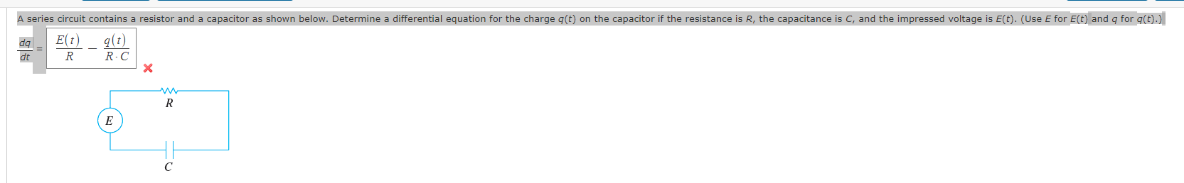 Solved A series circuit contains a resistor and a capacitor | Chegg.com