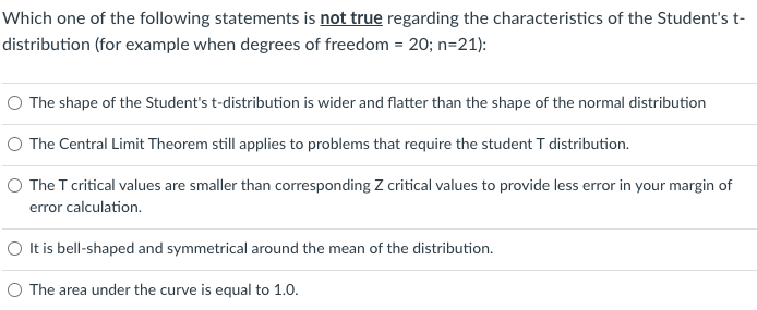 Solved Which one of the following statements is not true | Chegg.com