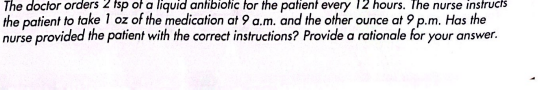 Solved 1. The medication order is for 3 Tbs of a drug. How | Chegg.com