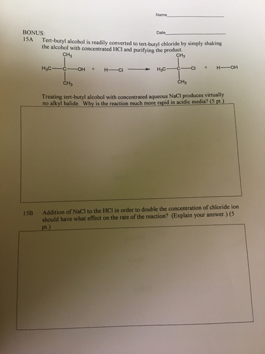 Solved Tert-butyl alcohol is readily converted to tert-butyl | Chegg.com