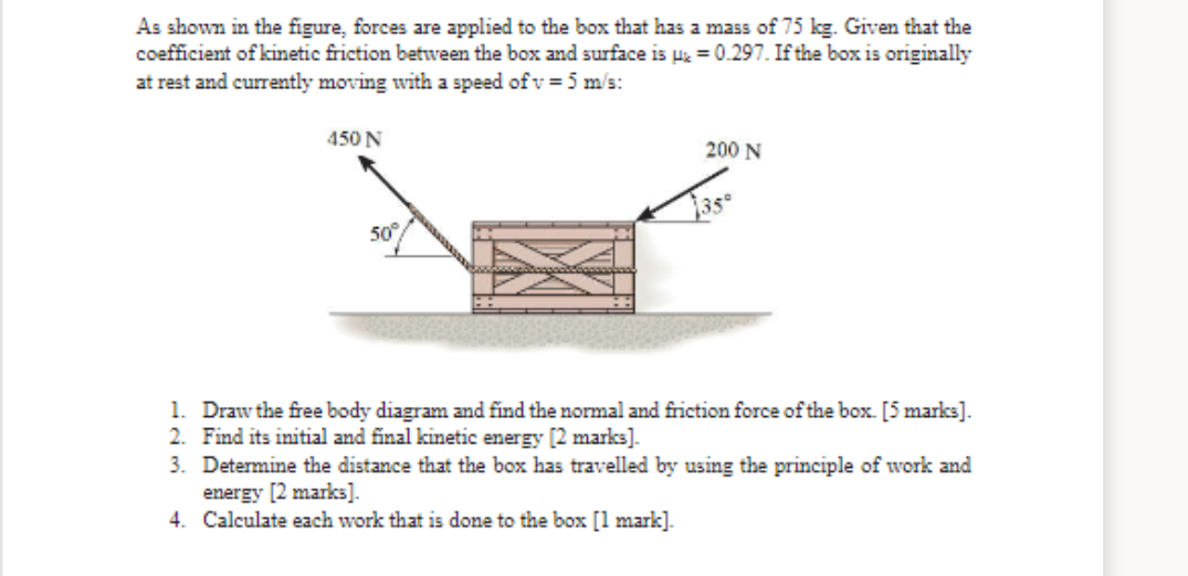 Solved As shown in the figure, forces are applied to the box | Chegg.com