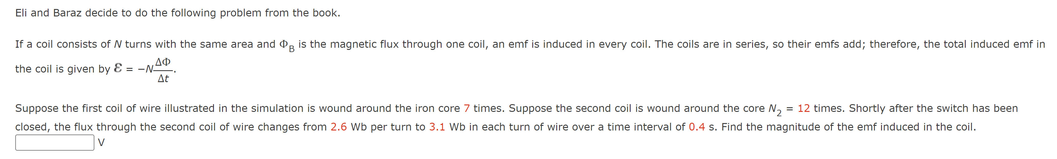 Solved Eli and Baraz decide to do the following problem from | Chegg.com