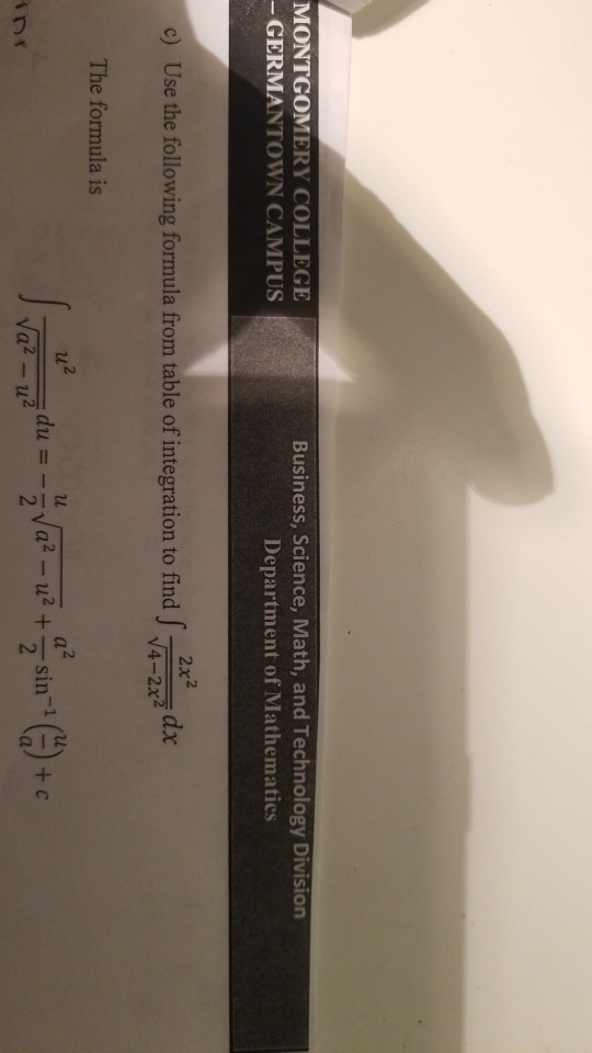 Solved MONTGOMERY COLLEGE -GERMANTOWN CAMPUS Business, | Chegg.com