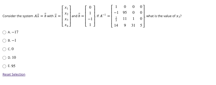 Solved Consider the system Ax=b with x=⎣⎡x1x2x3x4⎦⎤ and | Chegg.com