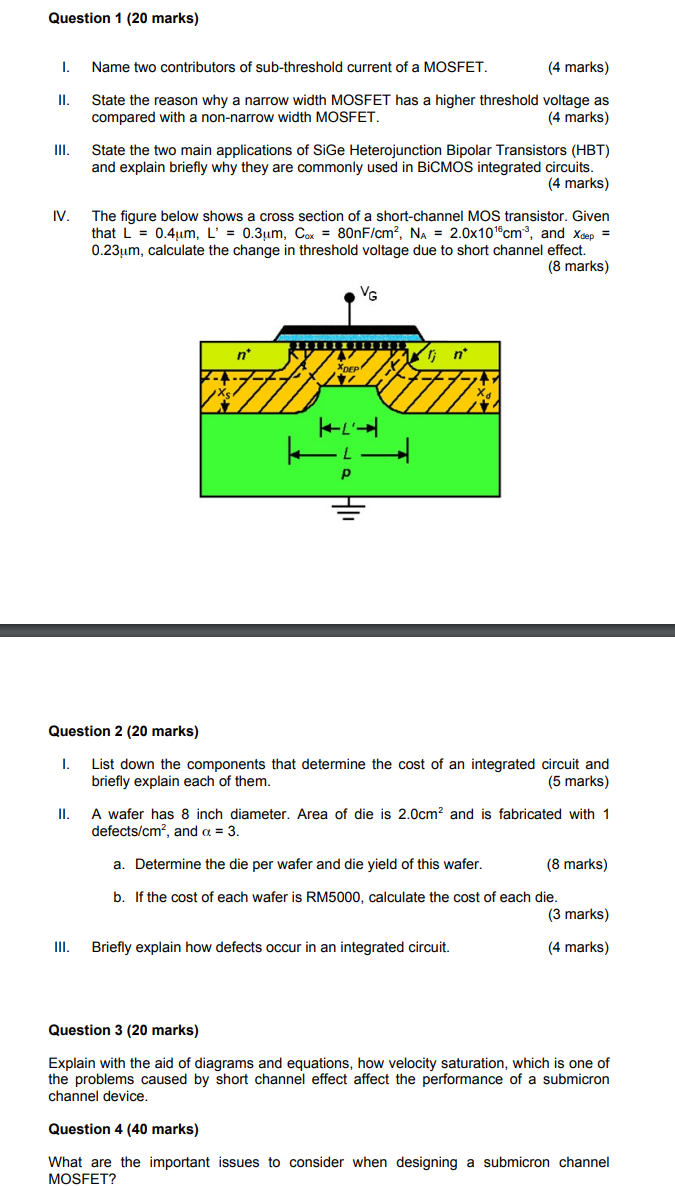 Solved Question 1 20 Marks I Name Two Contributors Of