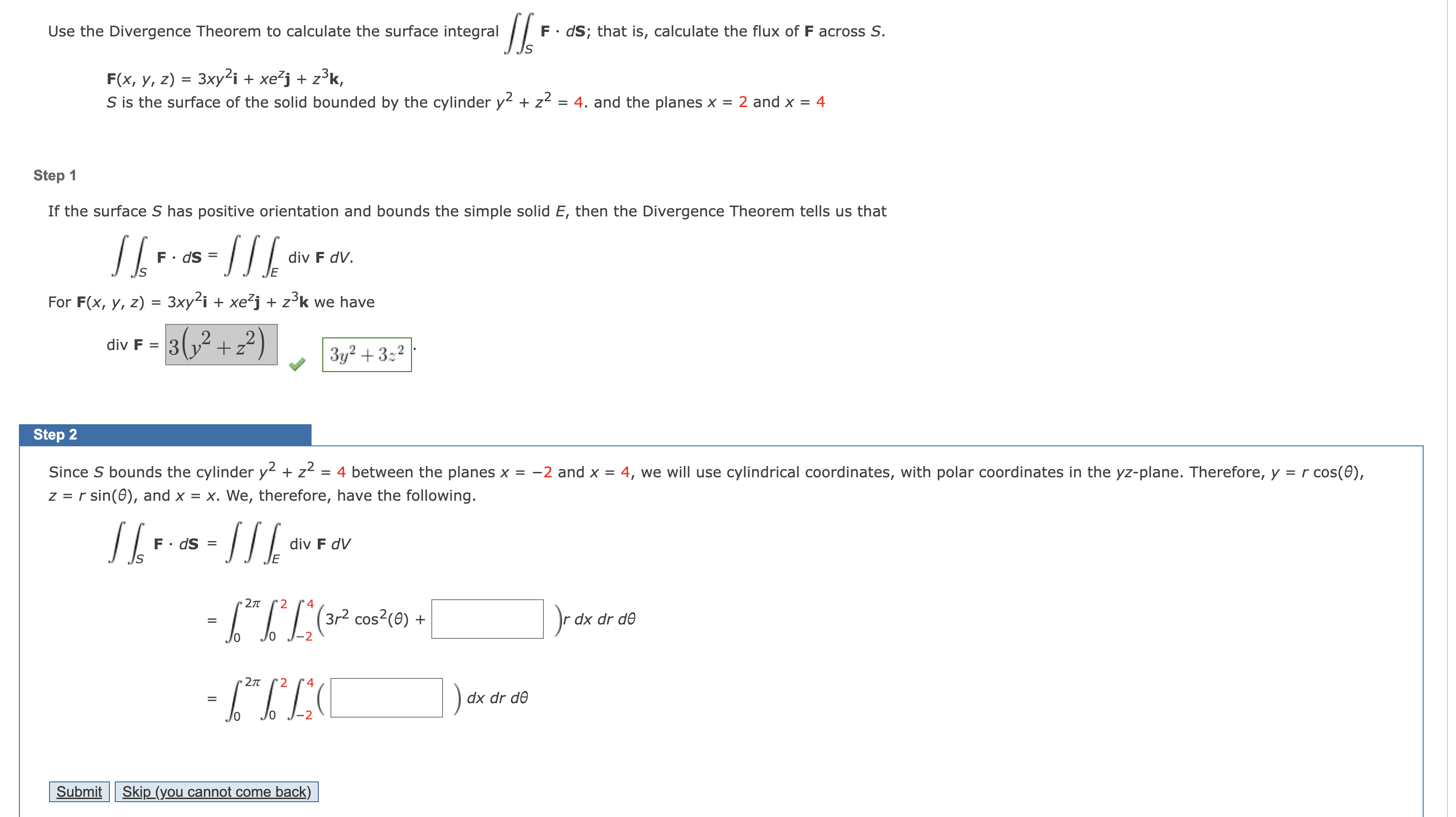 Solved Use the Divergence Theorem to calculate the surface | Chegg.com