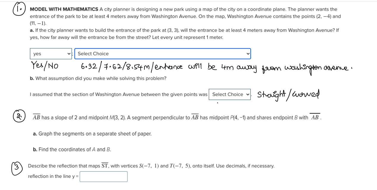 Solved 1.) MODEL WITH MATHEMATICS A city planner is | Chegg.com