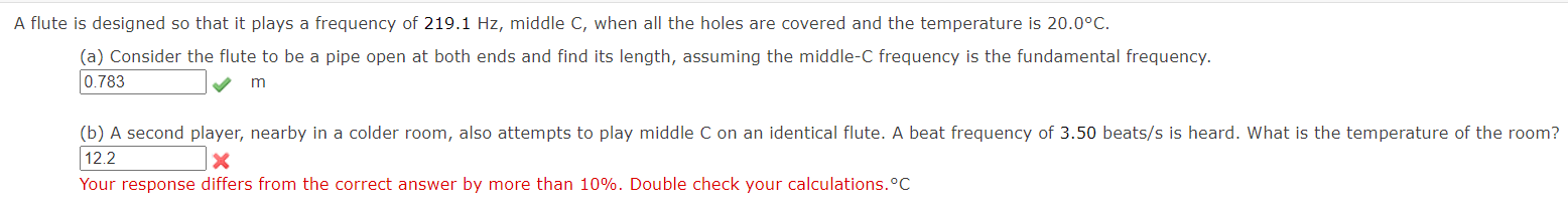 Solved I inputted 12.2 as an answer for part B) and it was | Chegg.com