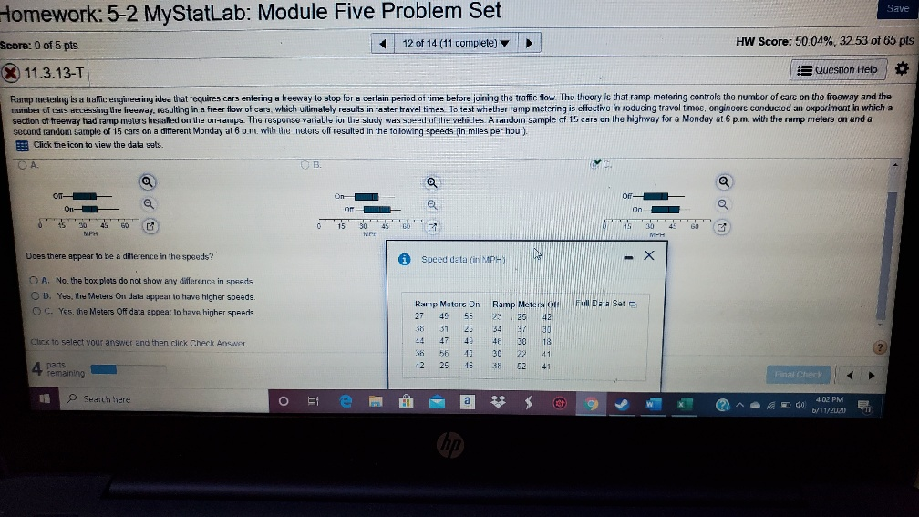 Solved Save Homework: 5-2 MyStatLab: Module Five Problem Set | Chegg.com