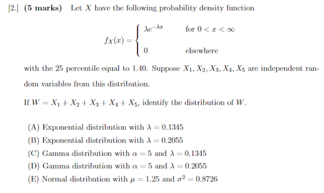 Solved [2.] (5 marks) Let X have the following probability | Chegg.com