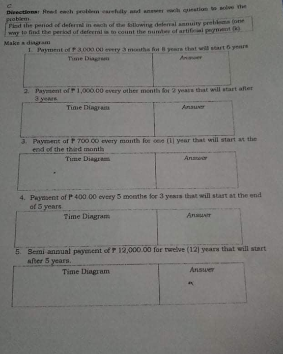 Solved Directions: Read each problem carefully and answer | Chegg.com