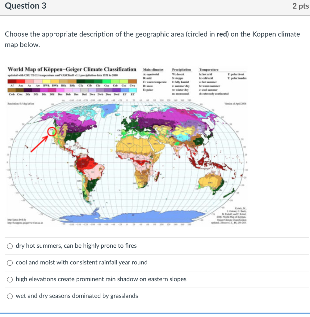 Solved Question 3 Choose the appropriate description of the | Chegg.com